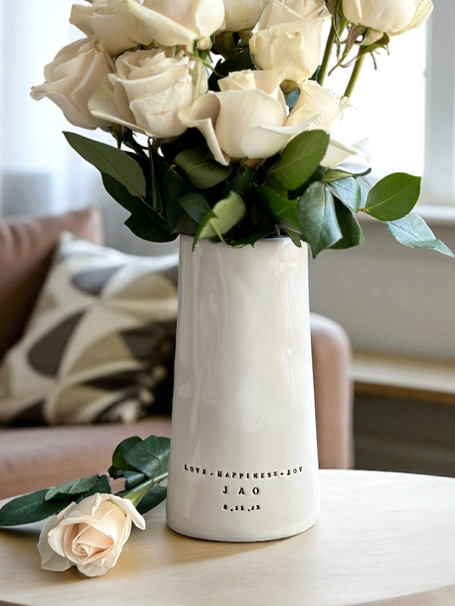 Personalized Ceramic Gift Vase – Cinder Ceramics LLC